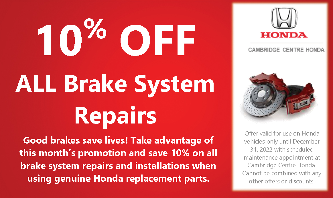 Auto Repair Specials Cambridge @ Cambridge Centre Honda